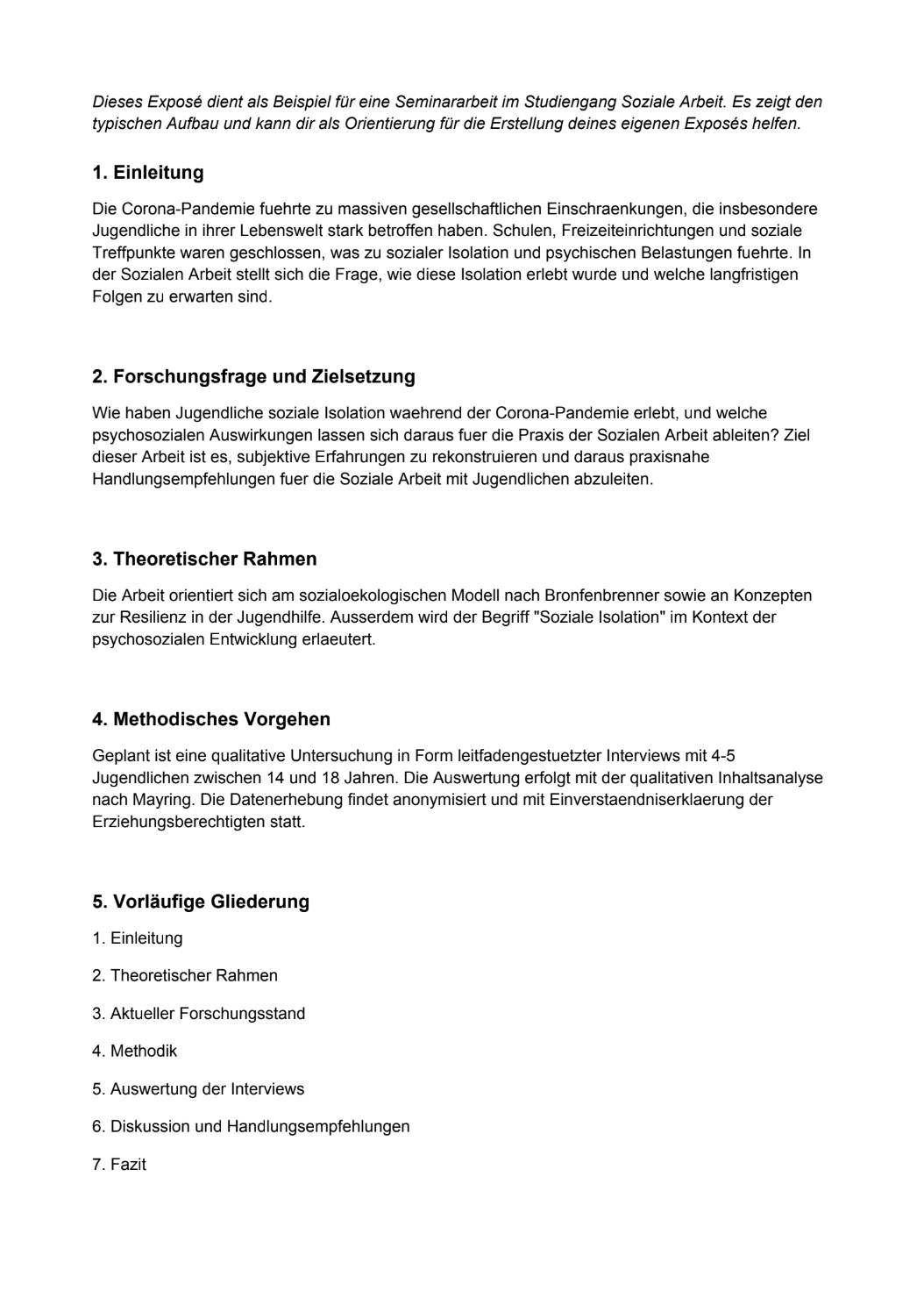 Exposé Seminararbeit Beispiel: So gelingt dein perfekter Start!